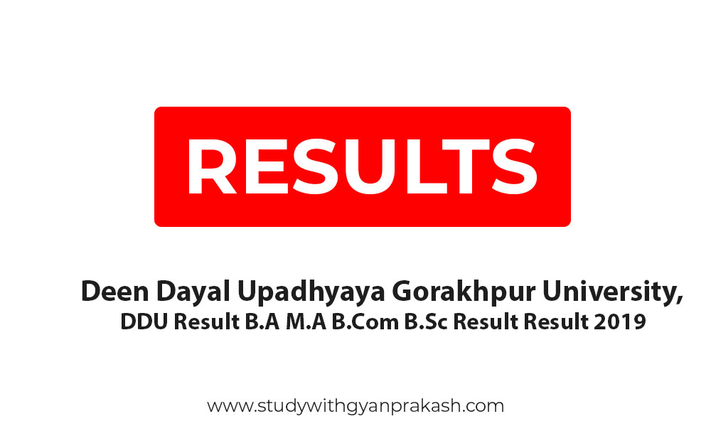 DDU University Result 2019 - StudywithGyanPrakash